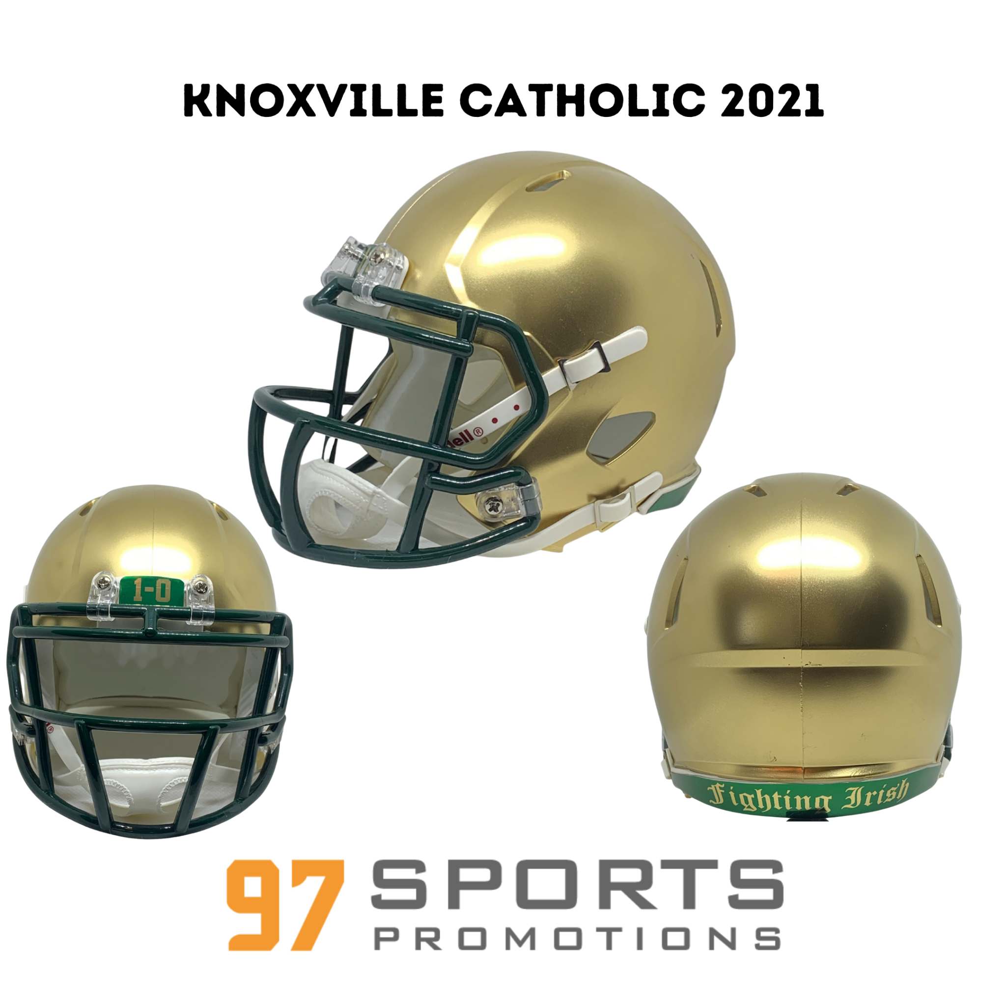 Knoxville Catholic Irish (TN) 2021 Mini Football Helmet - 97 Sports ...