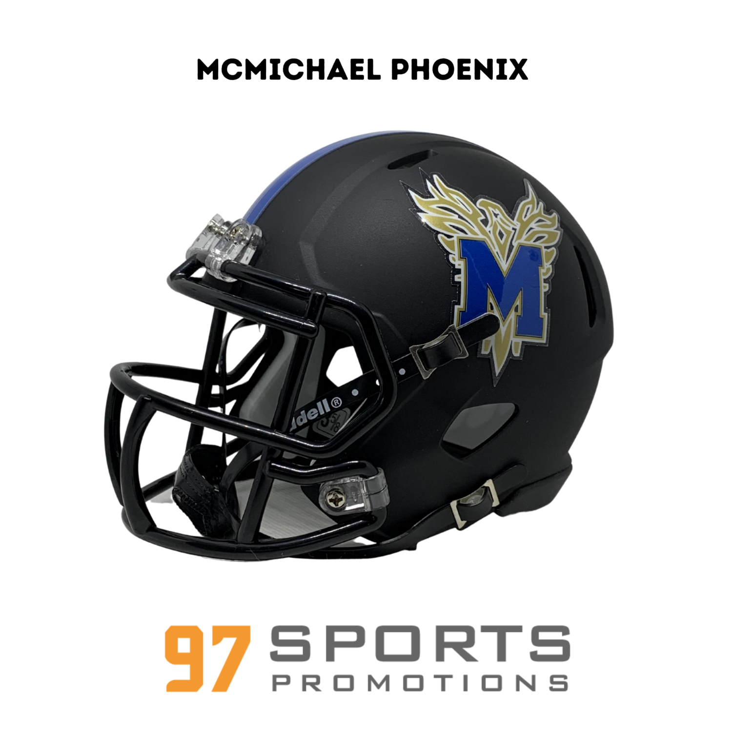 McMichael High School Phoenix Mini Football Helmet - 97 Sports Promotions