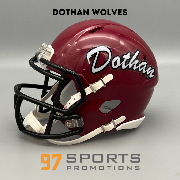 Dothan High School Wolves (Cardinal) Mini Football Helmet - 97 Sports ...