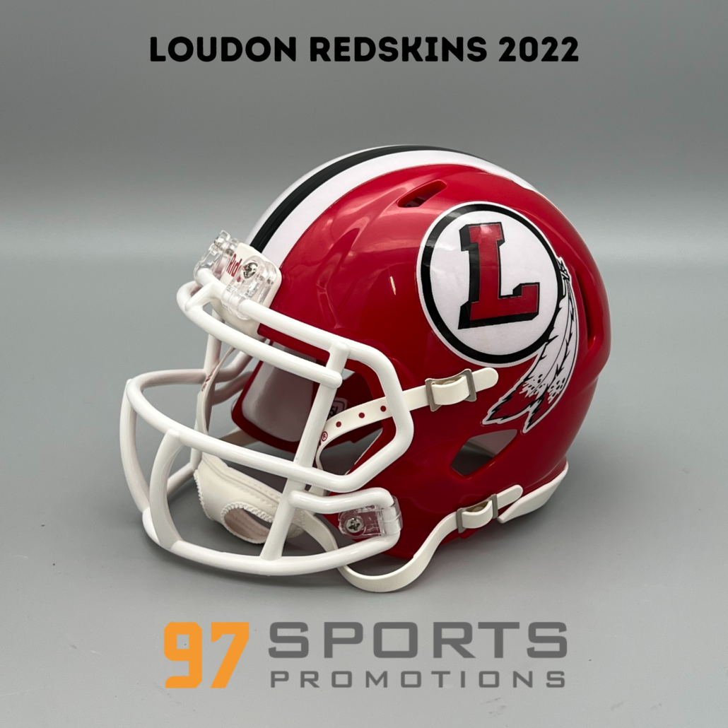Loudon Redskins 2022 Mini Football Helmet (TN) - 97 Sports Promotions