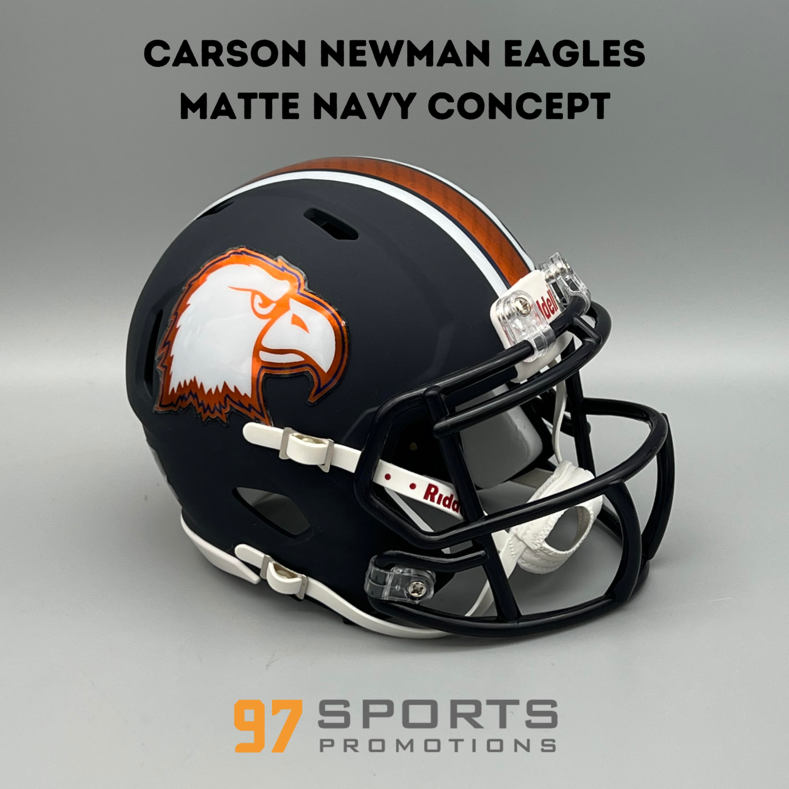 Carson Newman Eagles Mini Football Helmet (Matte Navy Concept) - 97 Sports Promotions