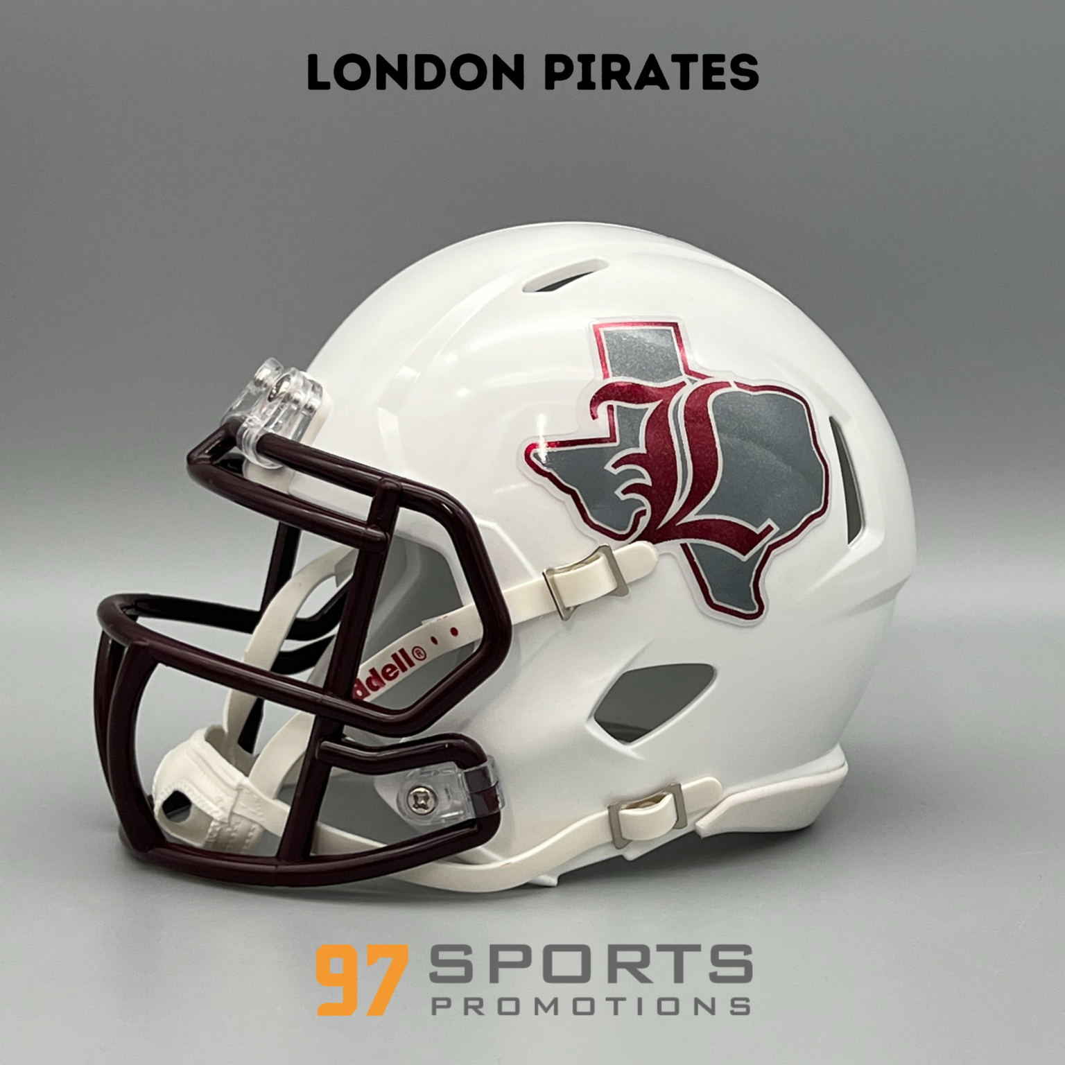 London High School Pirates Mini Football Helmet - 97 Sports Promotions