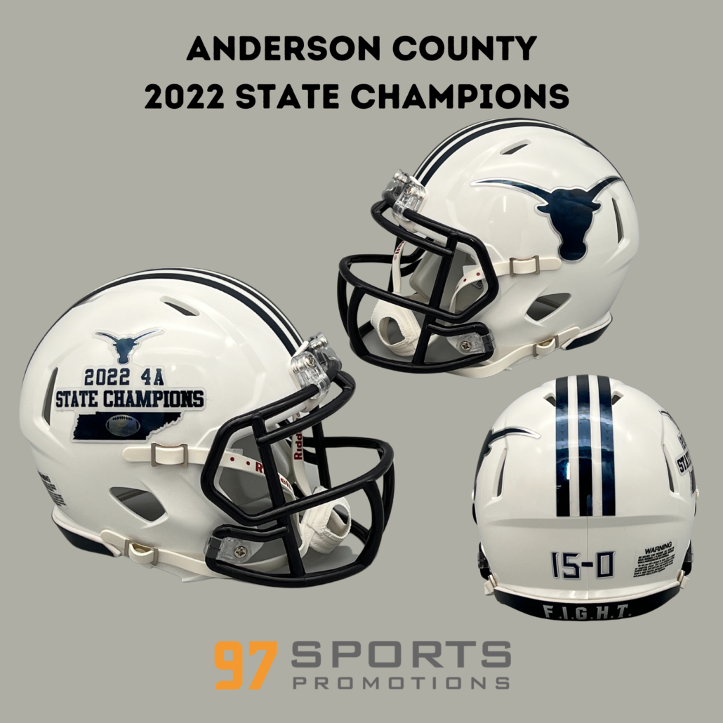 Anderson County Mavericks 2022 State Champions (White) Mini Football ...