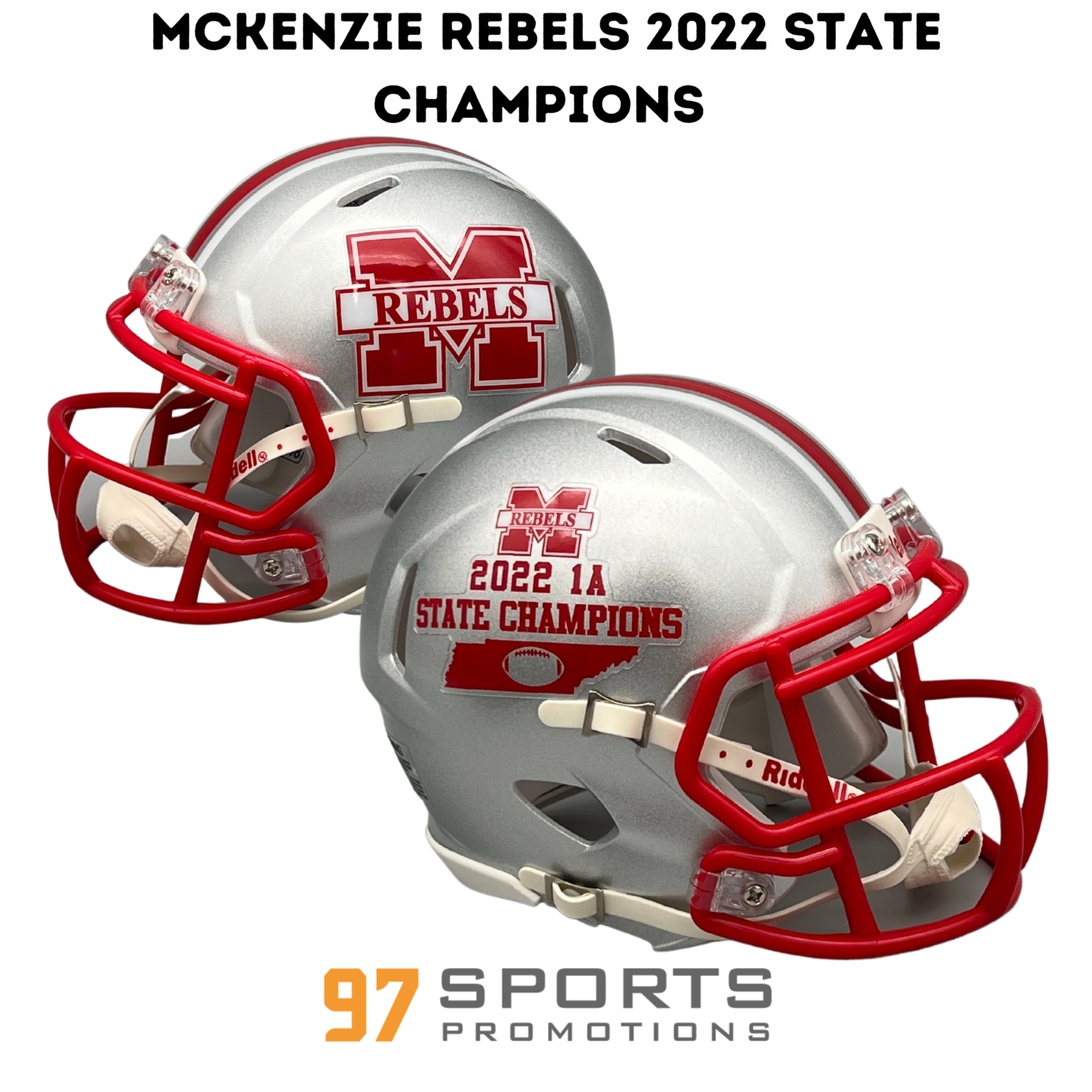 McKenzie High Rebels 2022 State Champions Mini Football Helmet - 97 ...