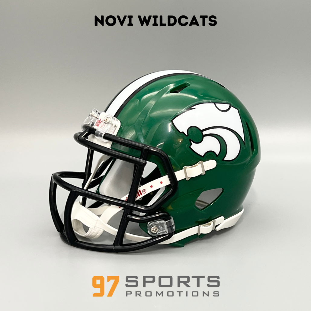 Novi Wildcats (MI) 2023 Mini Football Helmet - 97 Sports Promotions