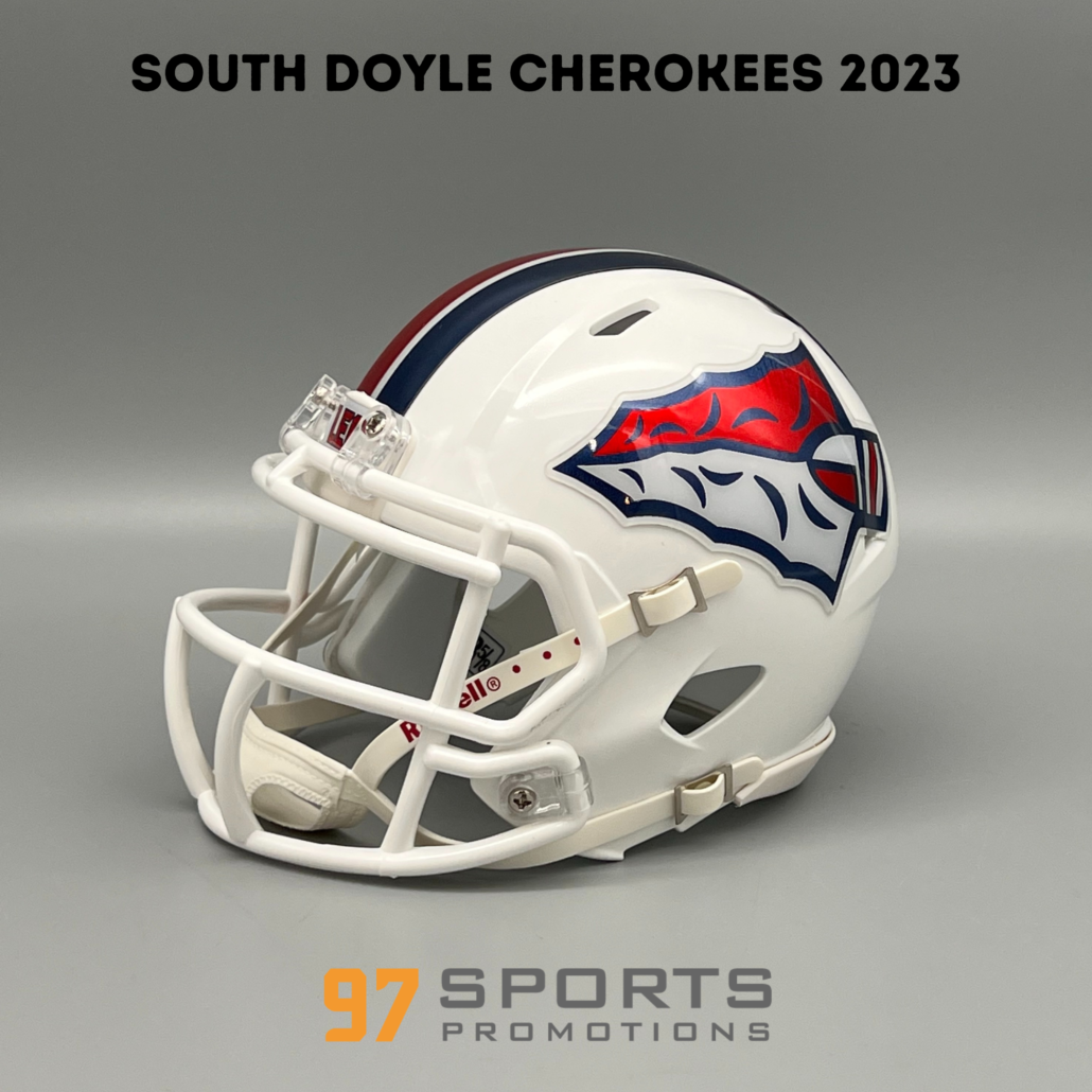 South Doyle Cherokees (TN) 2023 Mini Football Helmet - 97 Sports Promotions