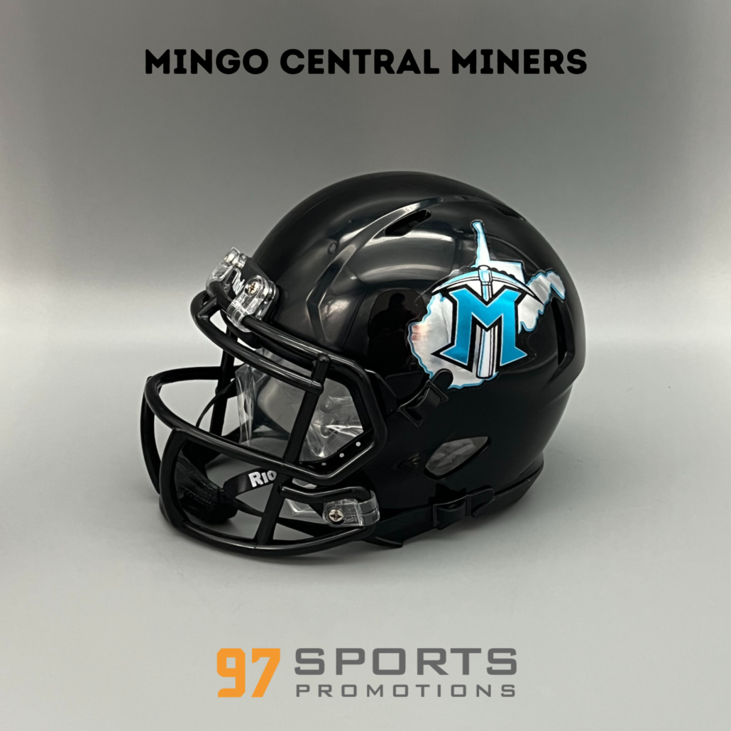 Mingo Central High School Miners Mini Football Helmet (Black) - 97 ...
