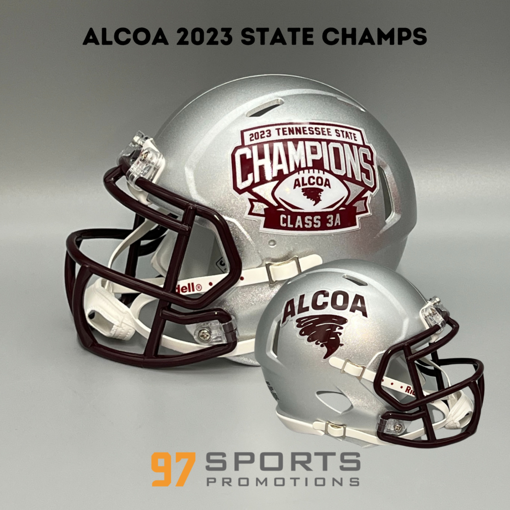 Alcoa 2023 State Champions Mini Football Helmet - 97 Sports Promotions