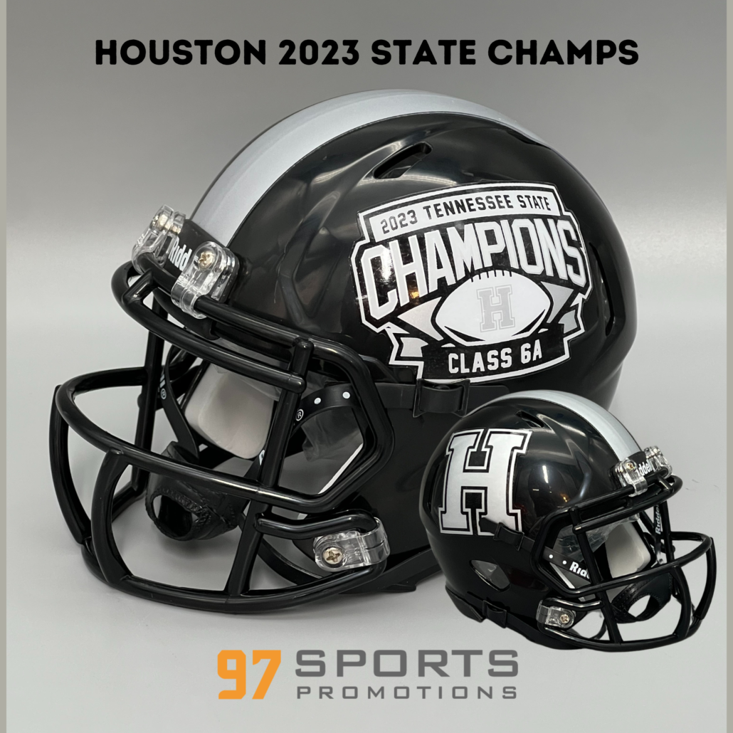 Houston Mustangs 2023 State Championship Mini Football Helmet - 97 ...