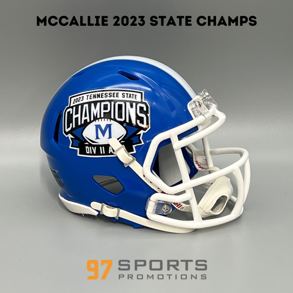 McCallie Blue Tornado 2023 State Champions Mini Football Helmet - 97 ...
