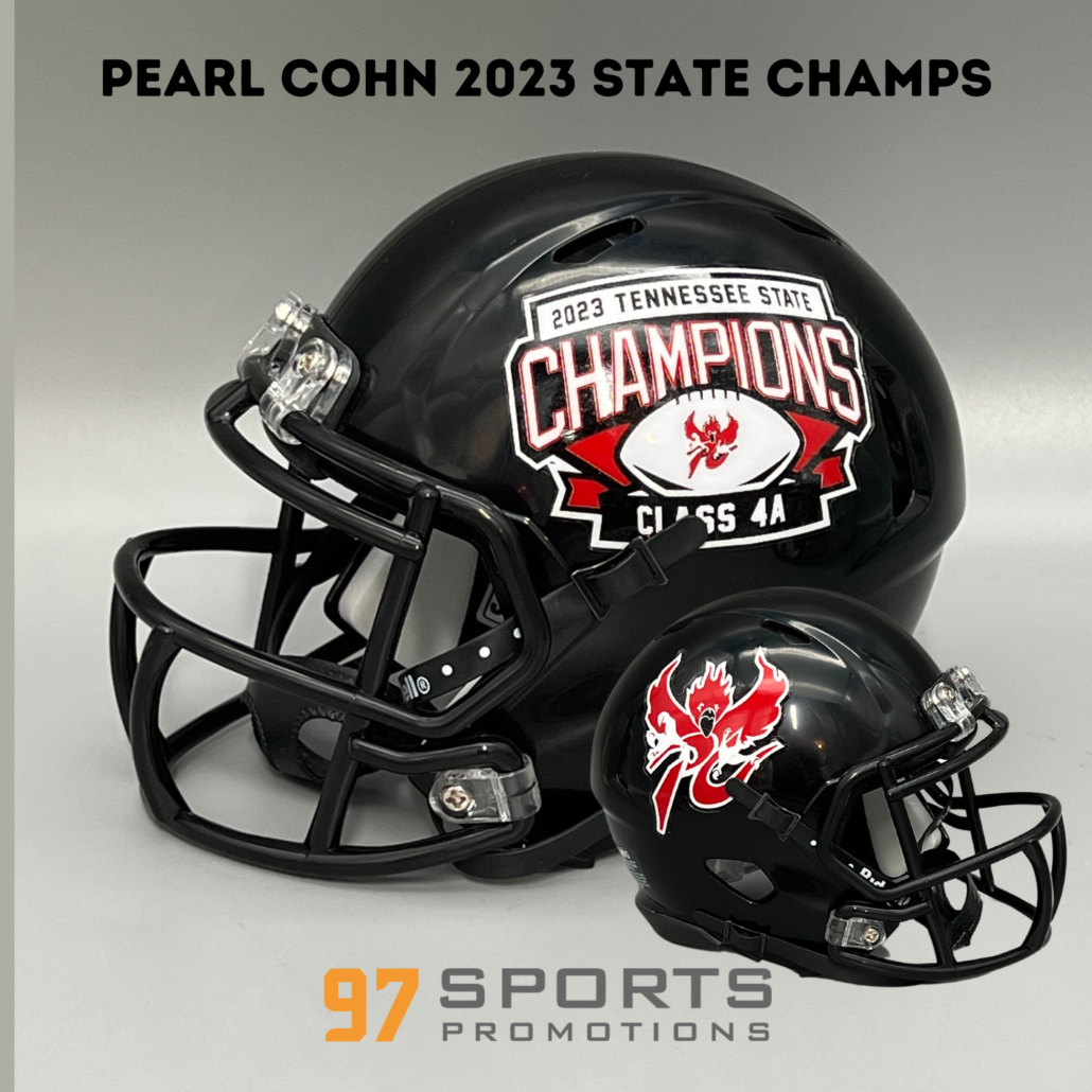 Pearl Cohn 2023 State Champions Mini Football Helmet - 97 Sports Promotions